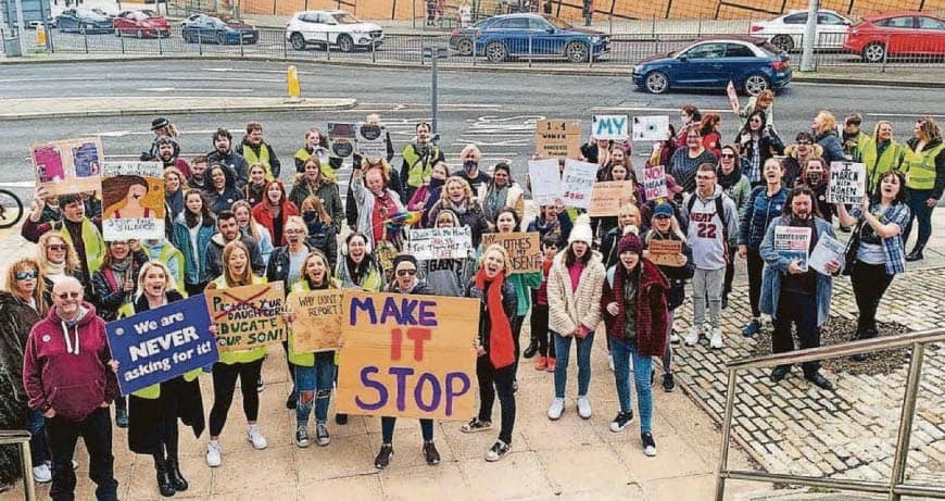 Second protest over violence against women and girls